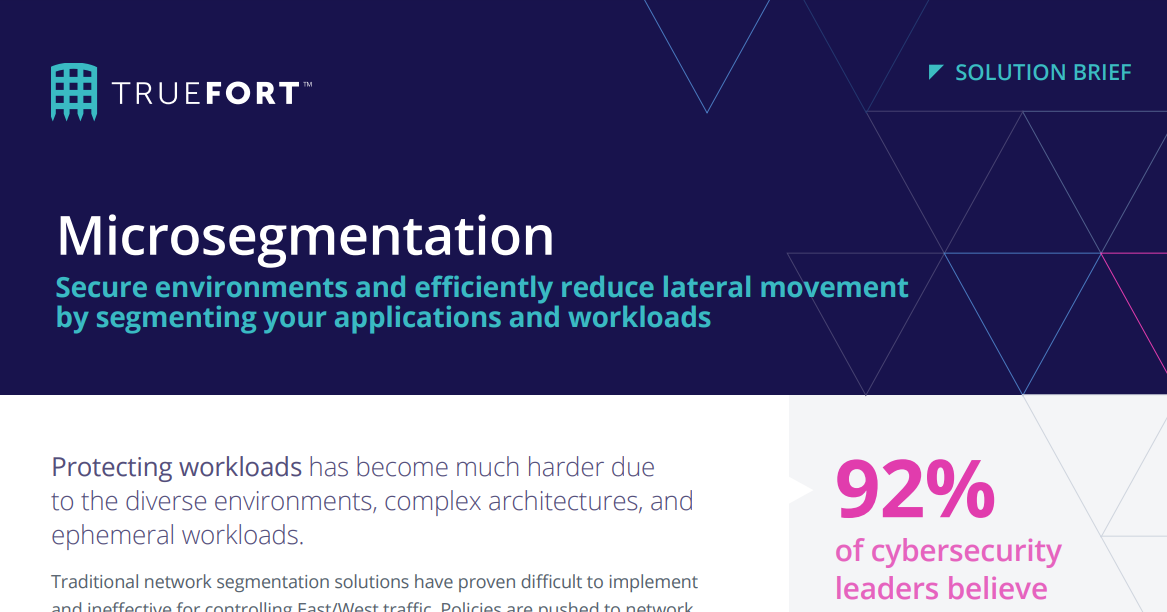 Real-Time Microsegmentation Tools and Solutions | TrueFort